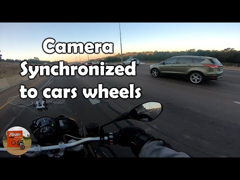 Camera synchronized to cars wheels - YouTube