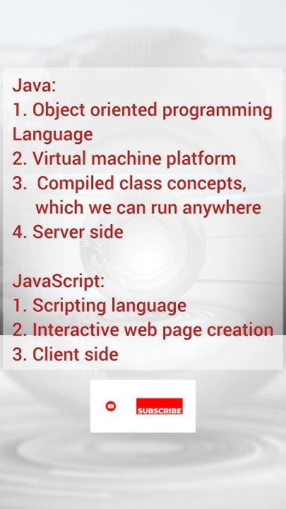 Difference Between Java And Javascript Java Javascript Javaprogramming Js