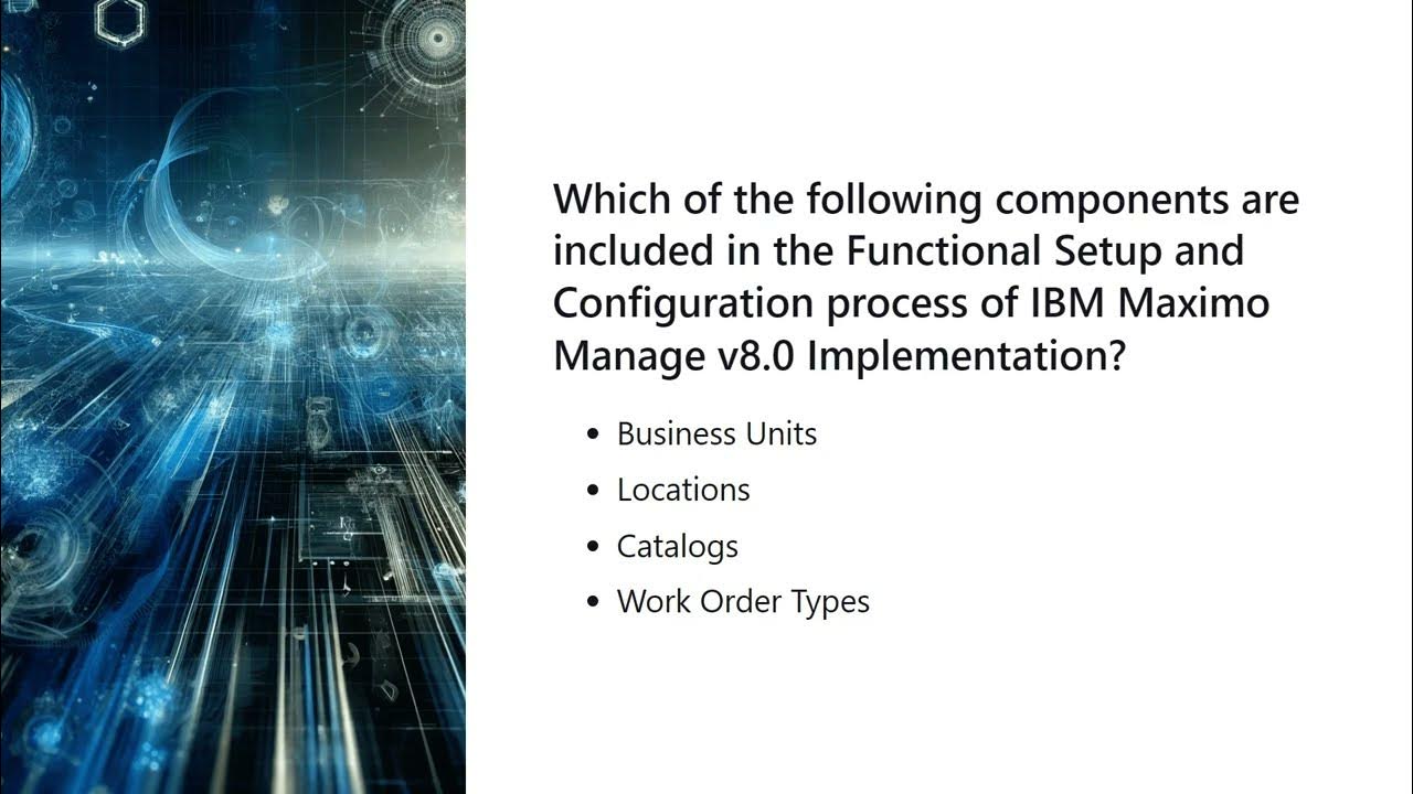C1000 132 IBM Maximo Manage v8 0 Implementation Exam - YouTube