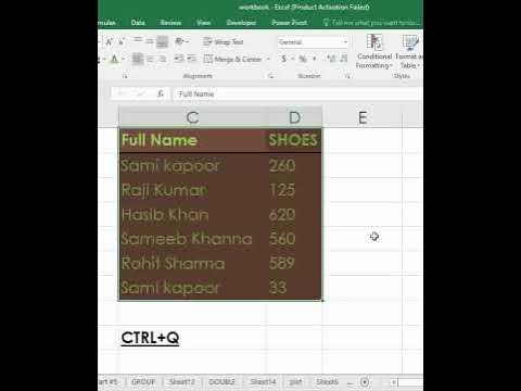 shorts #excel #youtubeshorts #excelshortcuts #exceltricks #exceltips #exceltech #dataanalysis ...