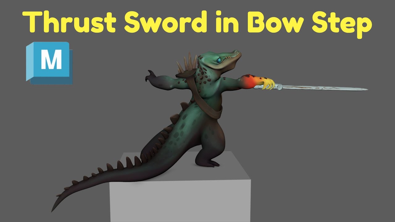 Thrust Sword in Bow Step, 3D animation workflow - YouTube