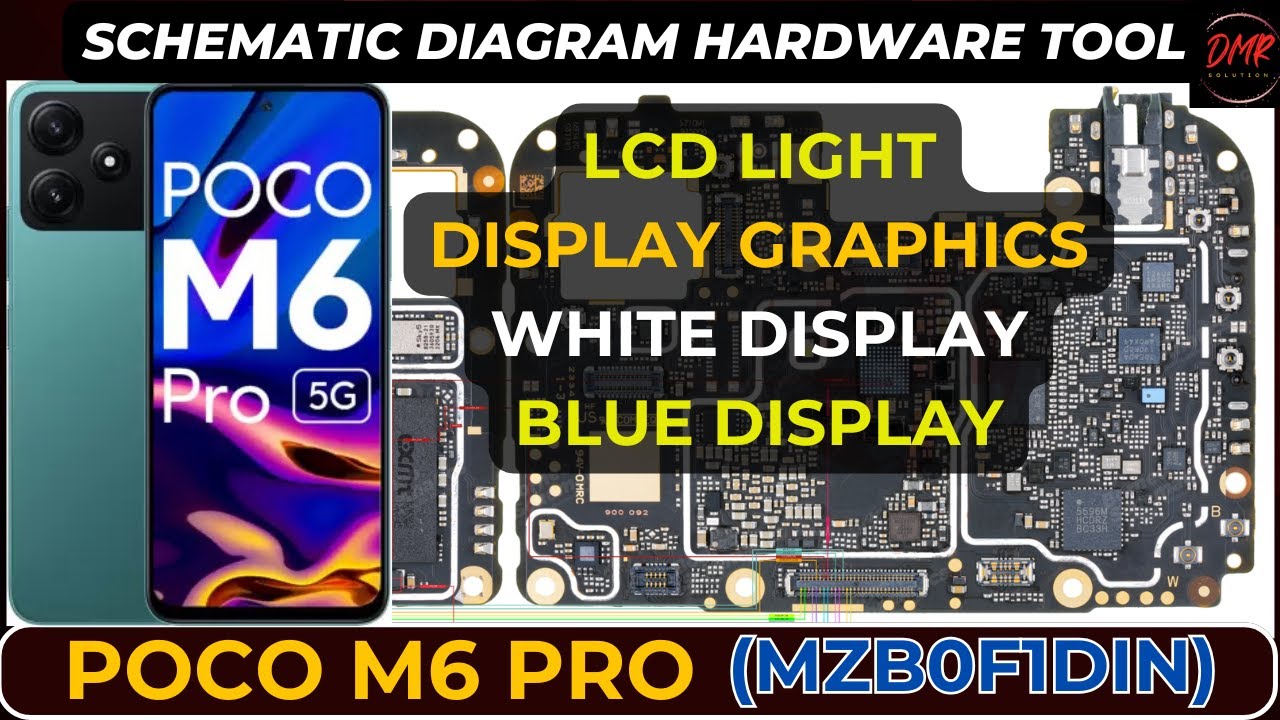 POCO M6 Pro 5g MZB0F1DIN LCD Display Light & Graphics Not Working ...