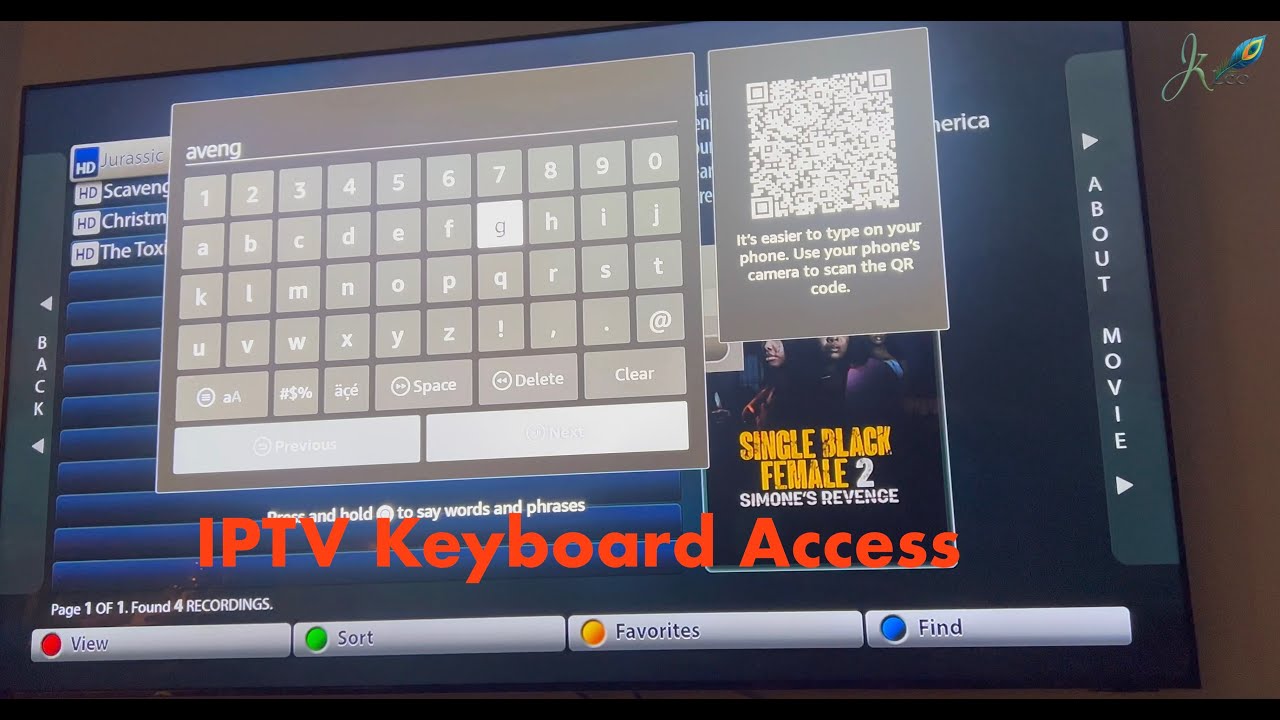 How to search in IPTV using keyboard - YouTube