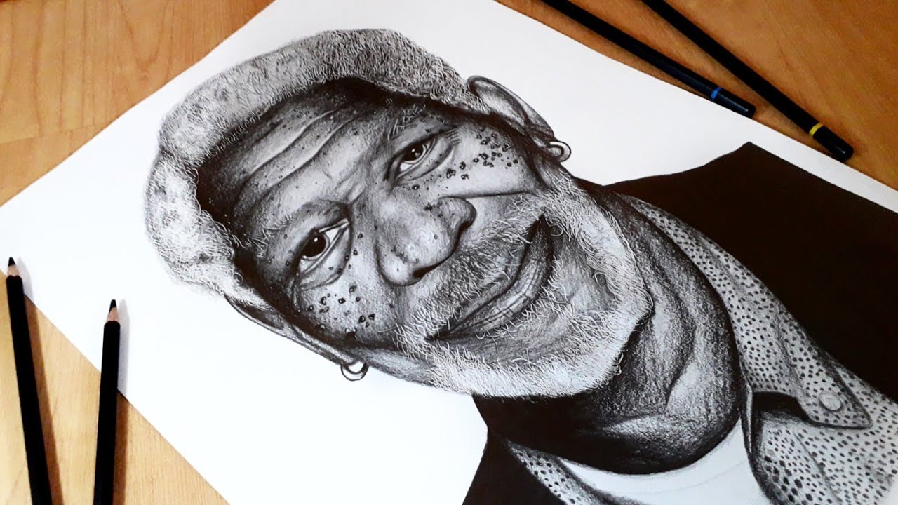 DRAWING MORGAN FREEMAN - YouTube