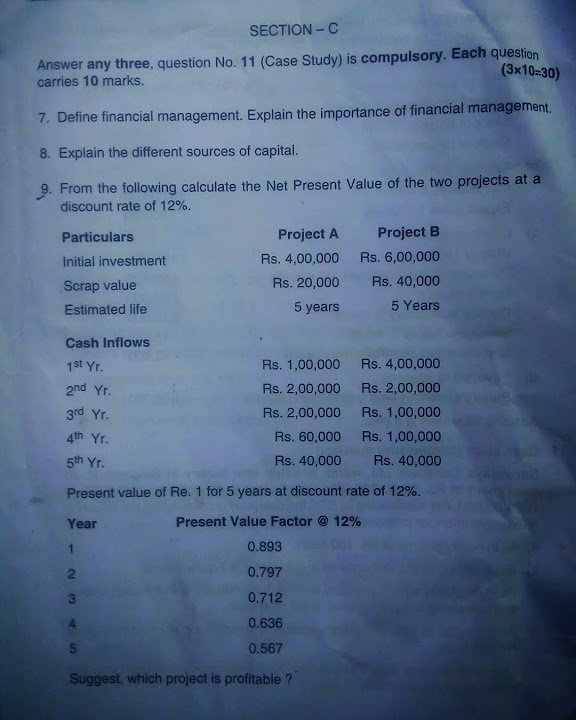 4th Sem B.com Question Paper 2024# kud financial management NEP - YouTube