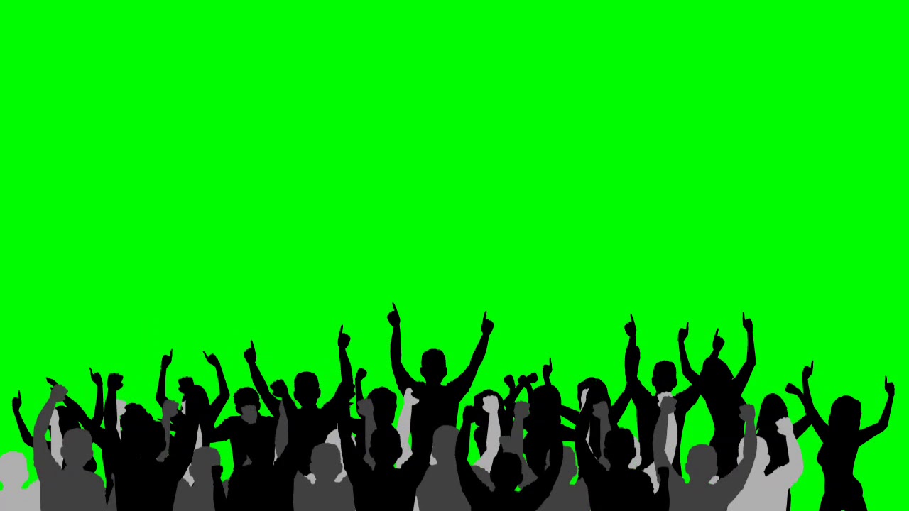 Shouting Crowd people green screen shot video - YouTube