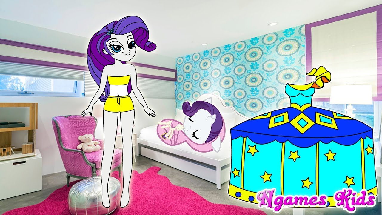 Paper Dolls My Little Pony - Drawing Gliter dresses for mlp Rarity 6 ...