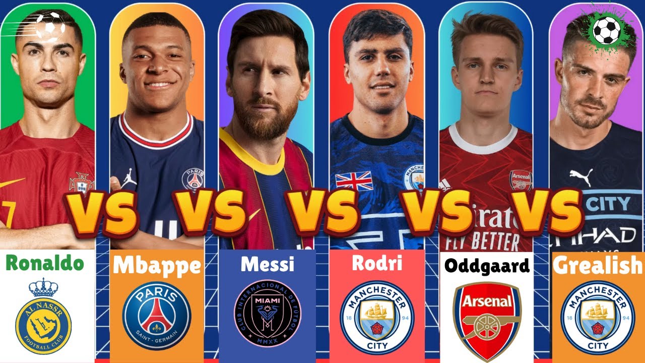 🔥 ⚽️Cristiano Ronaldo vs Kylian Mbappé vs Lionel Messi vs Rodri vs ...