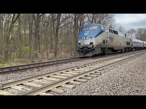 Amtrak on the springfield line - YouTube