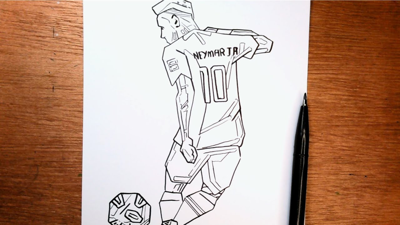 HOW TO DRAW NEYMAR JR FUTEBOL CLUBE - YouTube
