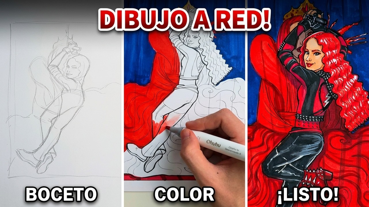 Dibujo a Red de Descendientes 4 de Disney - YouTube