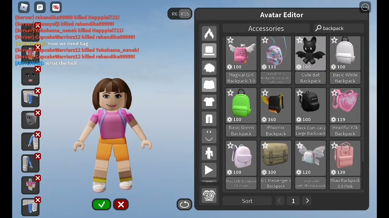 How To Be (Dora The Explorer) In Roblox Outfit Editor - YouTube