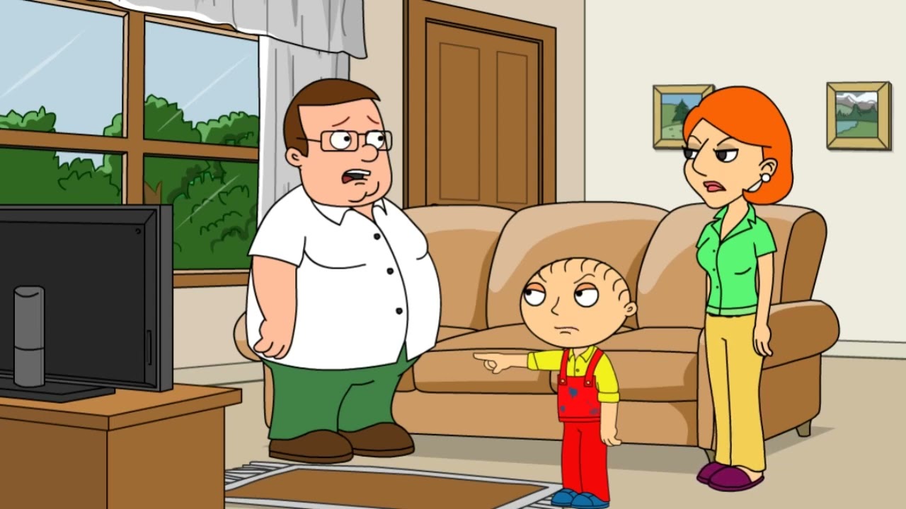 Peter sits on Stewie (contains bad language) - YouTube