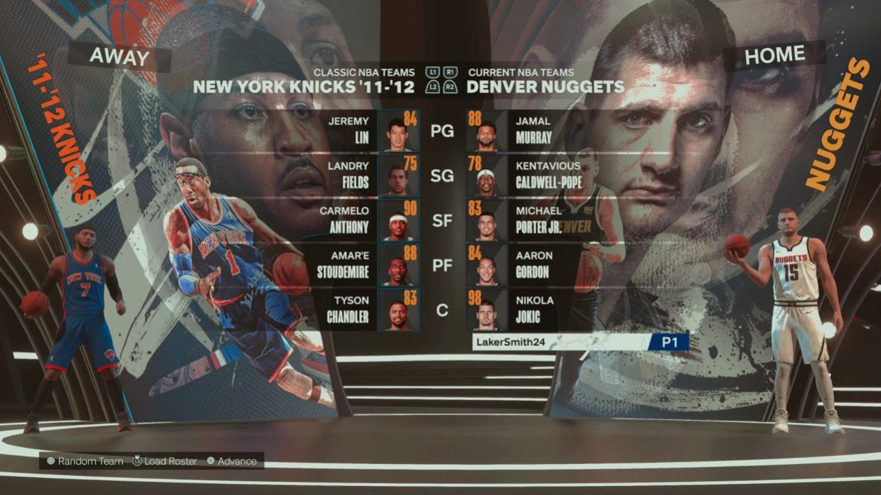 NBA 2K24 2011-2012 New York Knicks vs 2023-2024 Denver Nuggets - YouTube