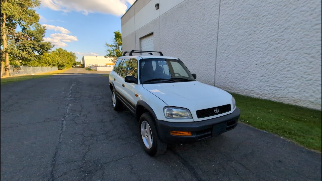 4K Review 1996 Toyota Rav4 White 34K Miles Virtual Test-Drive & Walk ...