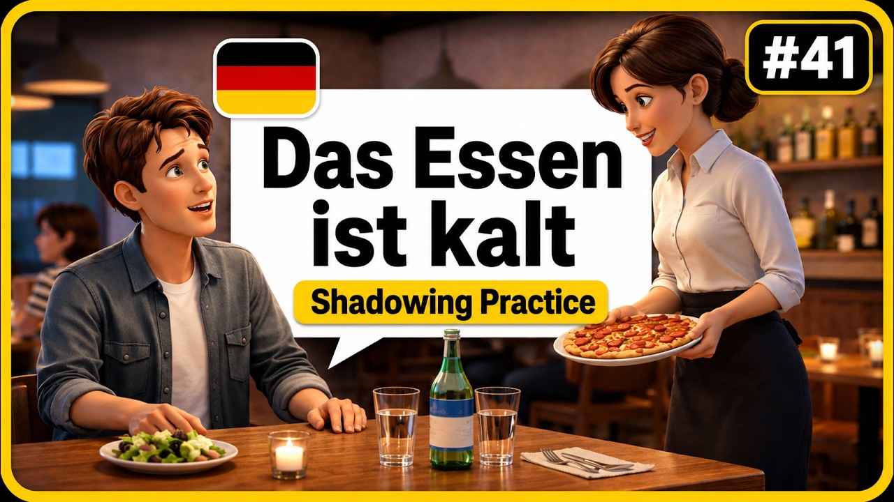 German Shadowing Practice #41 – Food Problem – Das Essen ist kalt - YouTube