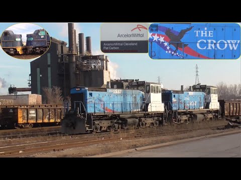Evening Action on ArcelorMittle’s “The Crow” | Steel Mill Railroading ...