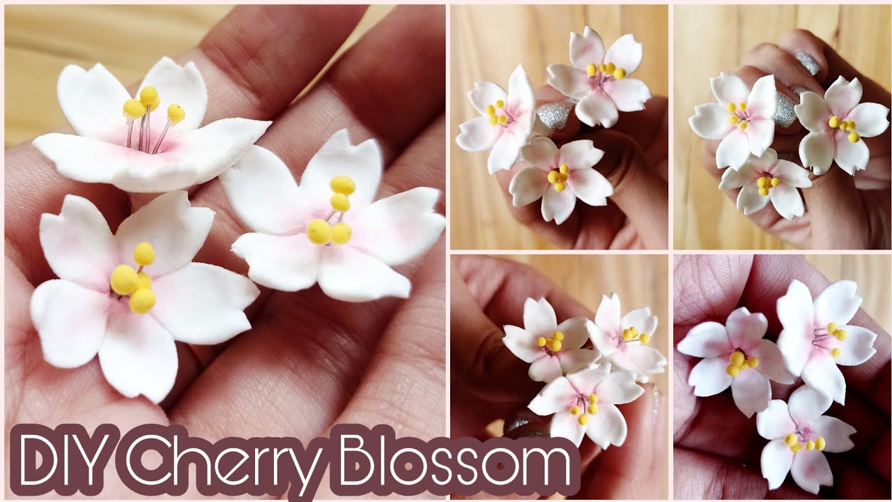 🌸 Cherry Blossom 🌸 | How I Made Cherry Blossoms With Clay 🌸 - YouTube