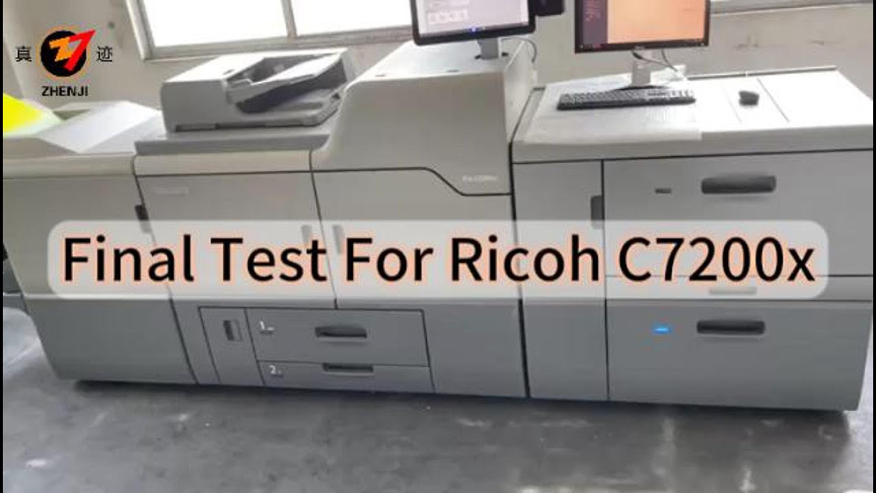 #ricoh Final test for Ricoh C7200x, white color printing - YouTube