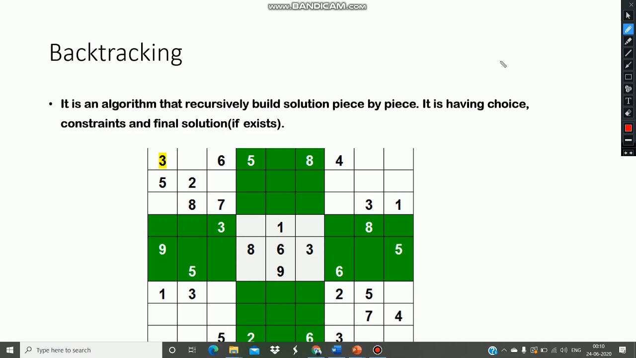 Backtracking Intuition Algorithm Part 1 Using Sudoku Example 5572