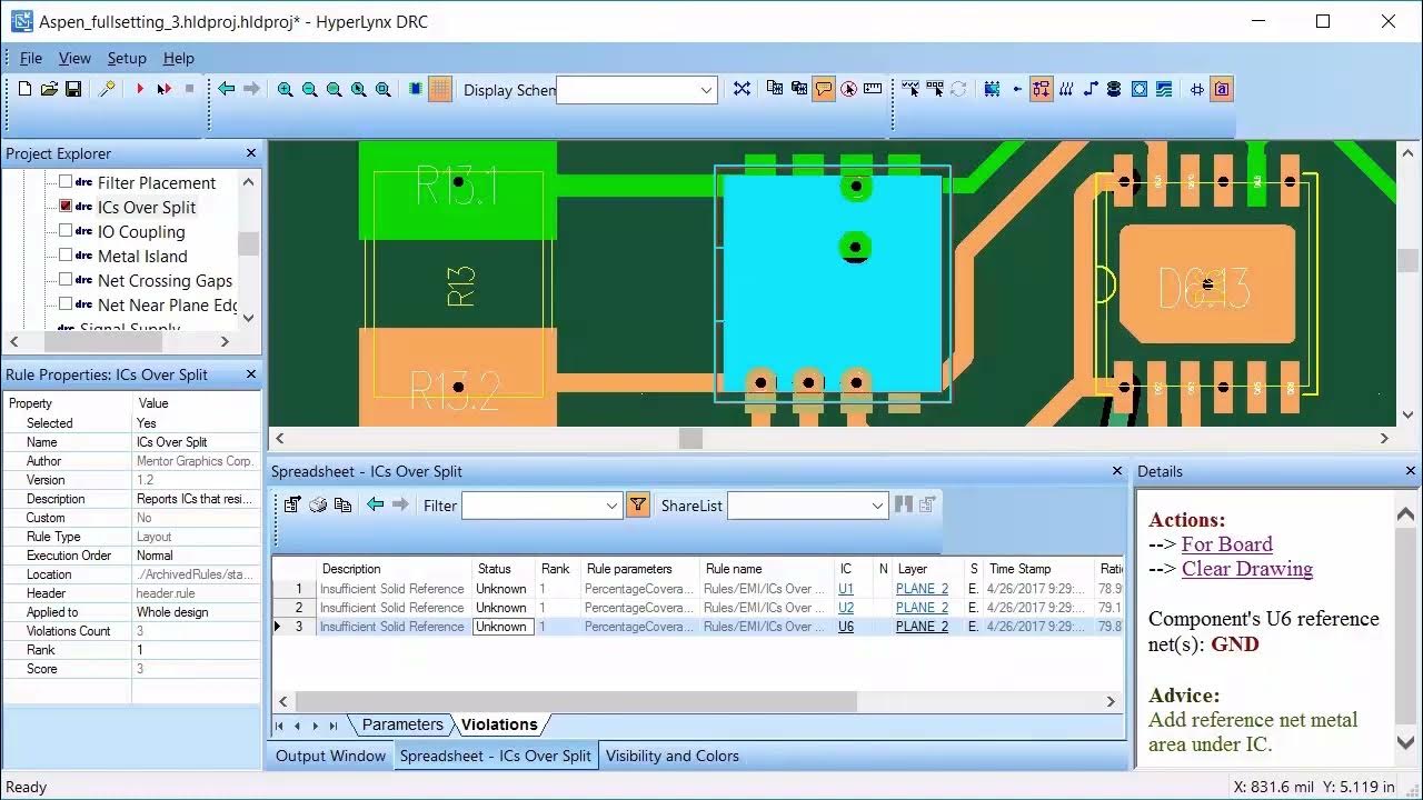 How to use HyperLynx to check integrated circuit reference planes - YouTube