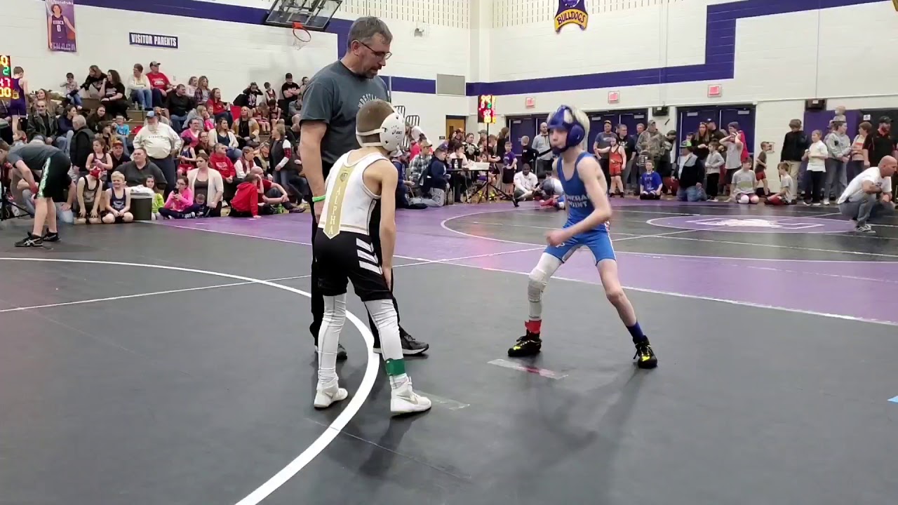 Highest scoring youth wrestling match ever. Memphis Burkhalter and Liam ...