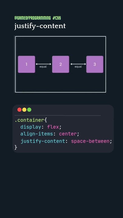 justify-content CSS 👾👨‍💻 #webdesign #html #css #music #shorts #trending #cssproperty #javascript ...