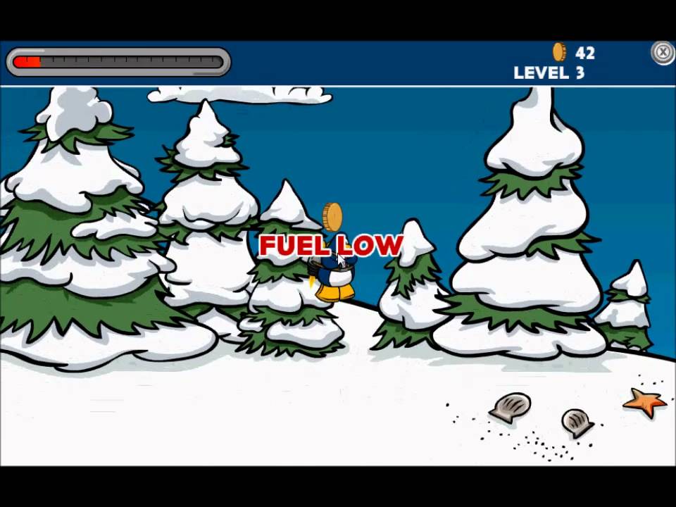 Club Penguin jet pack adventure "crash" stamp - YouTube