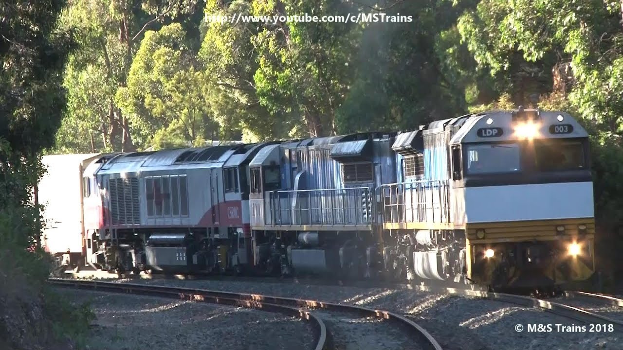 LDP's on MP9: Freight Trains in the Adelaide Hills 17/01/18 - YouTube