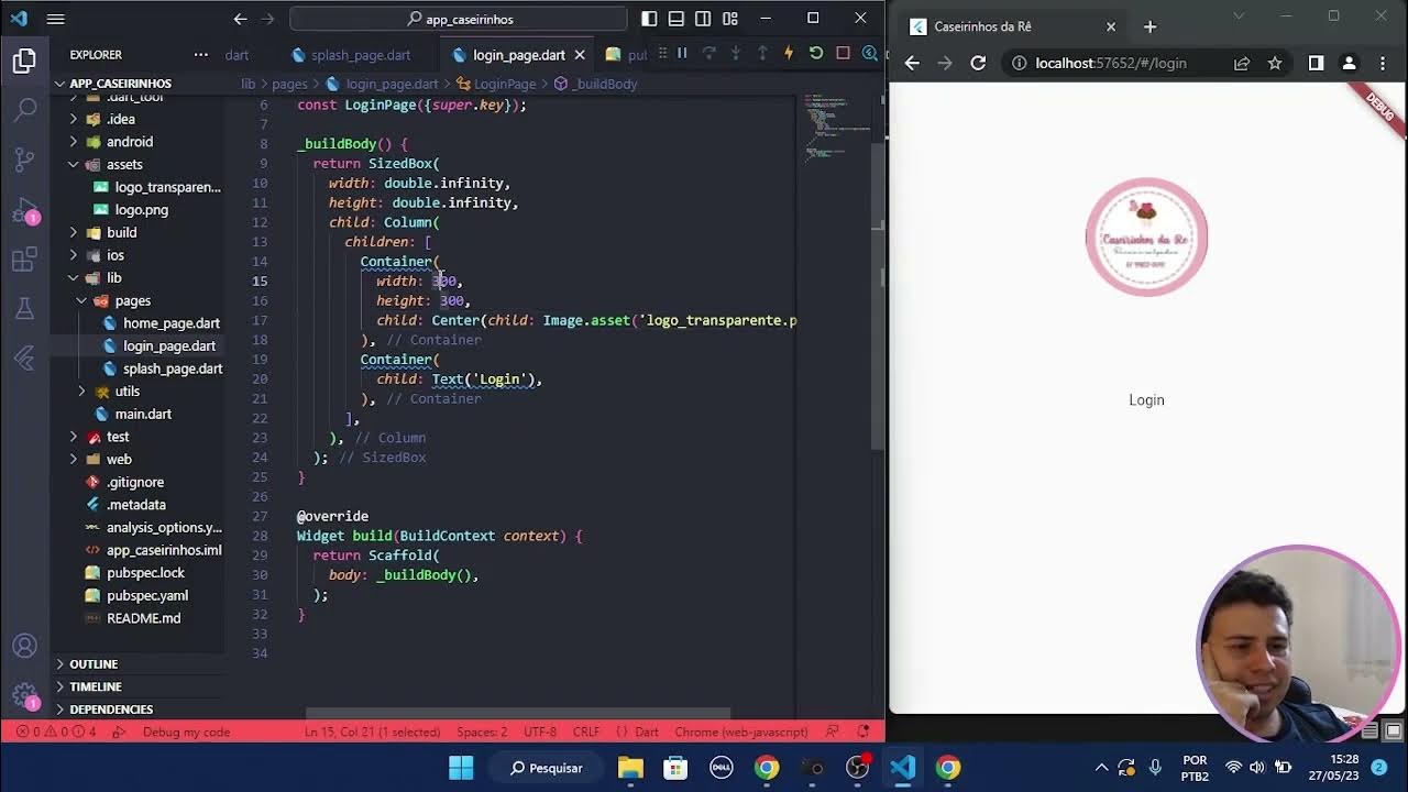 Criando um app em Flutter com chatGPT, para vender Bolos. Tela de Login - YouTube