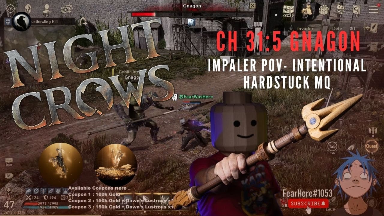 NIGHT CROWS CH 31:5 BOSS FIGHT GNAGON - IHS MQ #nightcrows - YouTube