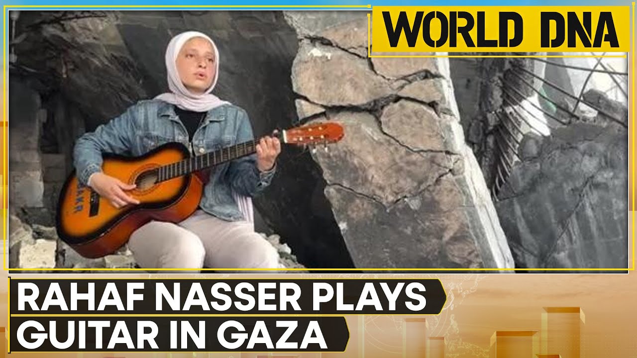 Rahaf Fadi Nasser plays guitar on Gaza streets, shares music with ...