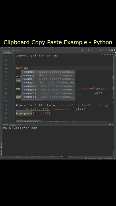 Copy Paste Clipboard in Tkinter - Python #pythonforbeginners # ... Copy Paste Clipboard in Tkinter - Python #pythonforbeginners # ...