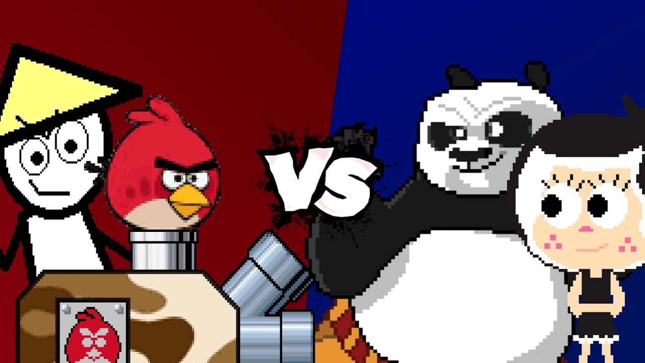 MUGEN Battle - Kung Fu Fiunn/Angry Birds Tank vs Hanazuki/Po - YouTube