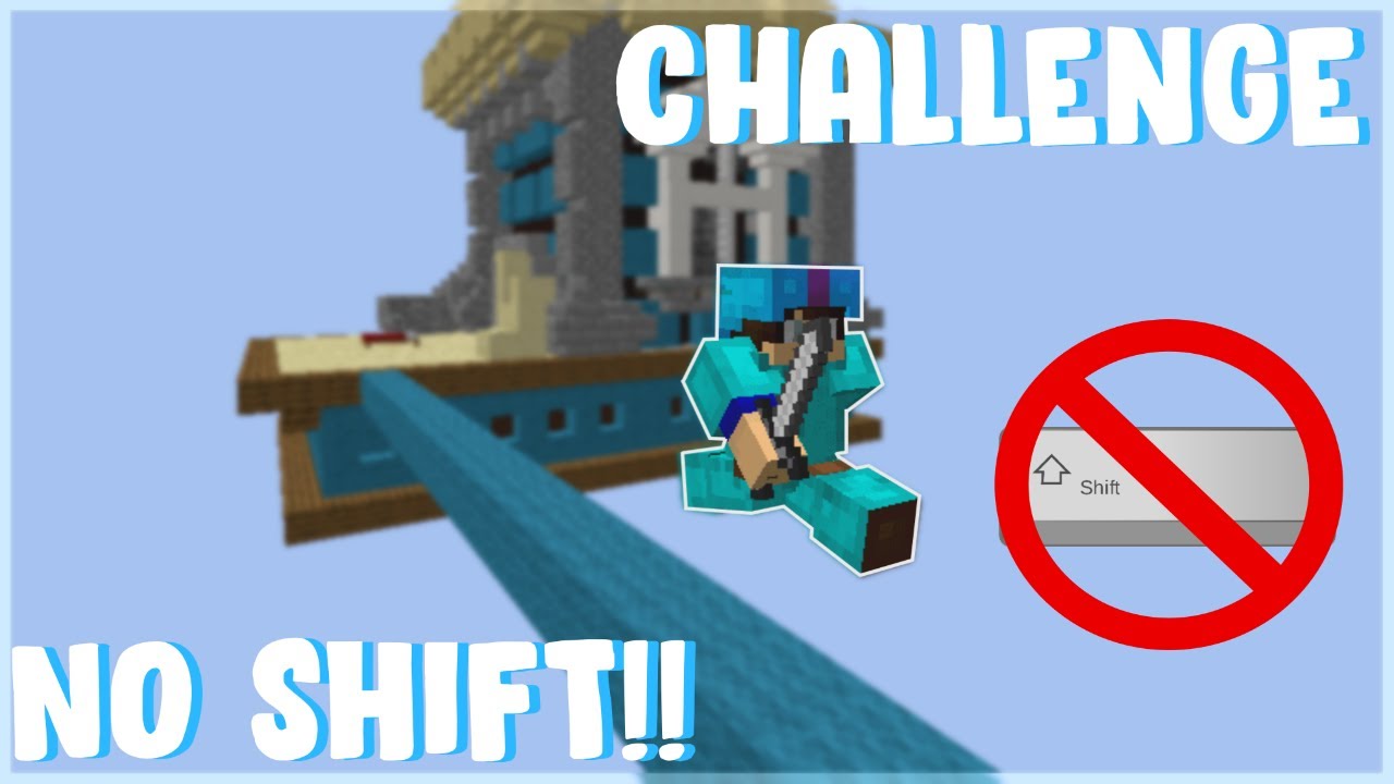 No Shift Challenge!! | Hypixel Bedwars (Minecraft) - YouTube