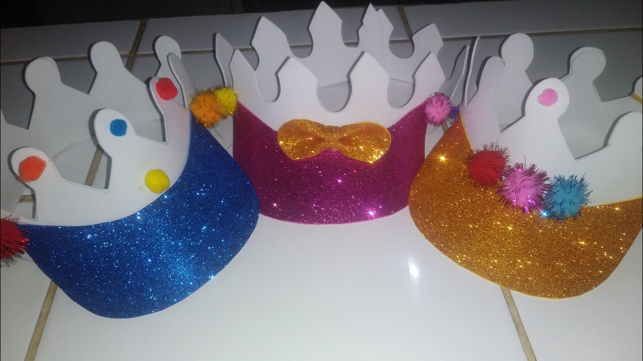 gorras o viseras tipo corona🎉🎈para fiestas - YouTube