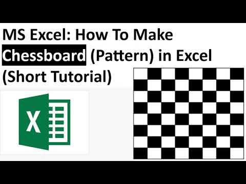 MS Excel How To Make a Chessboard in Excel, Conditional Formatting ...