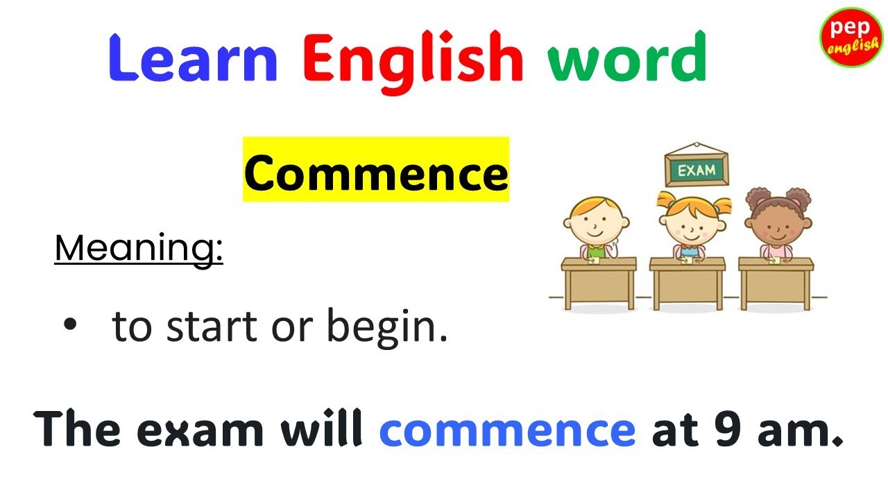 Sentence making with commence | Learn English Sentences | English for ...