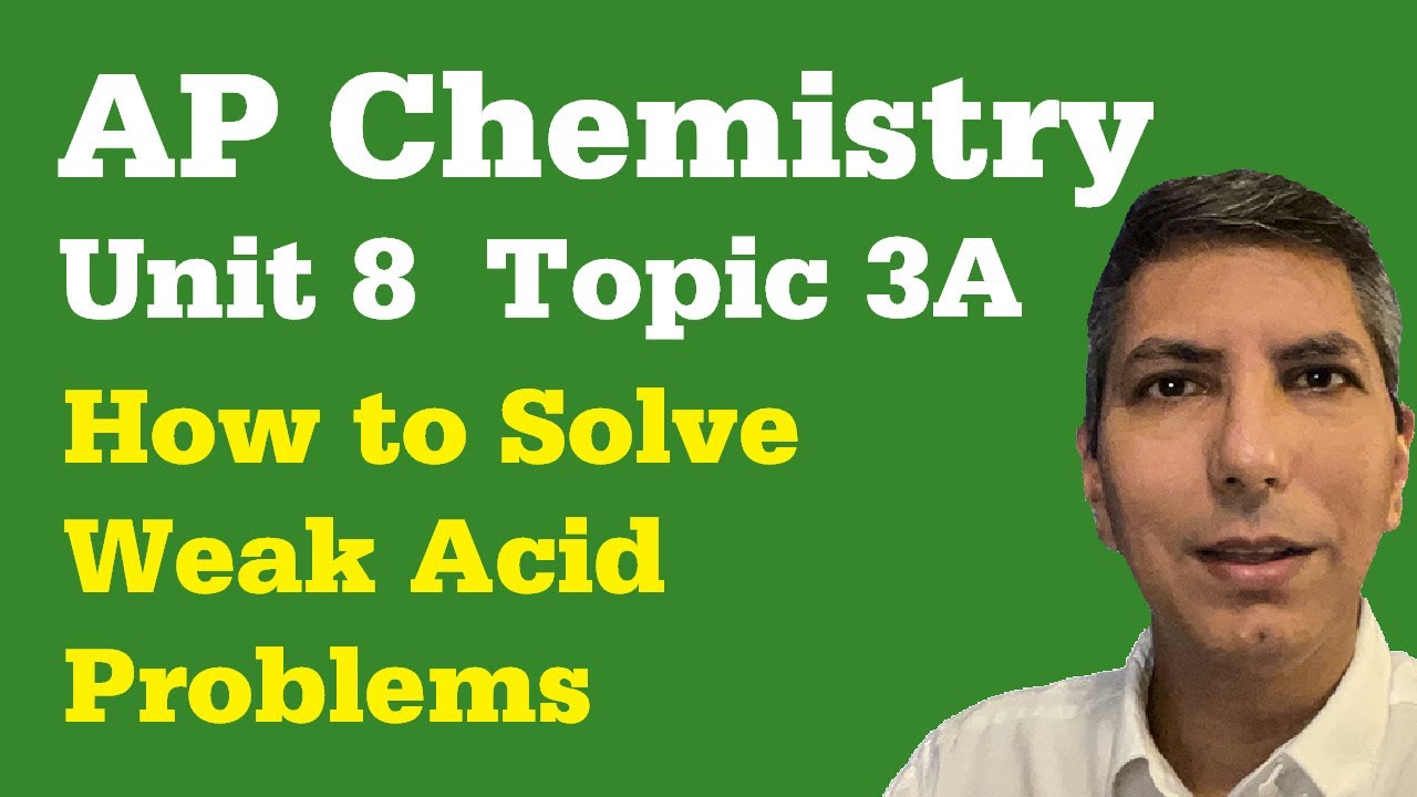 Let's Solve Weak Acid Problems! - AP Chemistry Unit 8, Topic 3a - YouTube