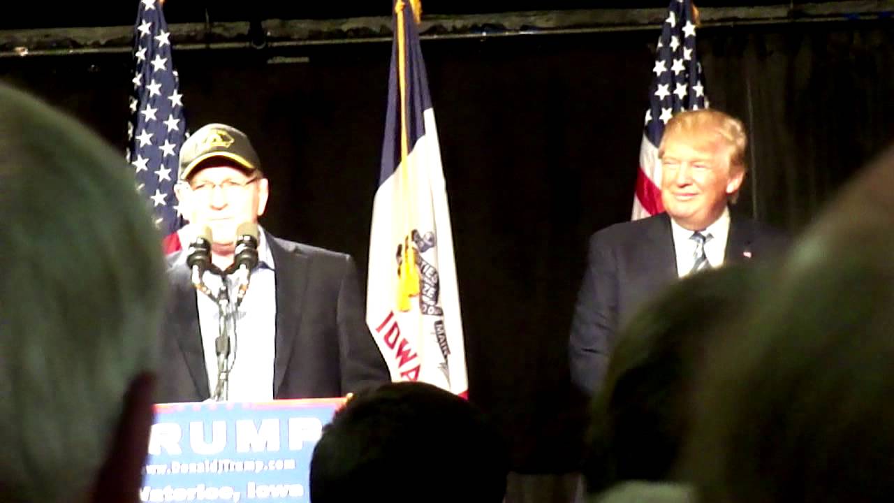 Donald Trump, Dan Gable @ Electric Park Ballroom Waterloo, IA 10-7-2015 ...