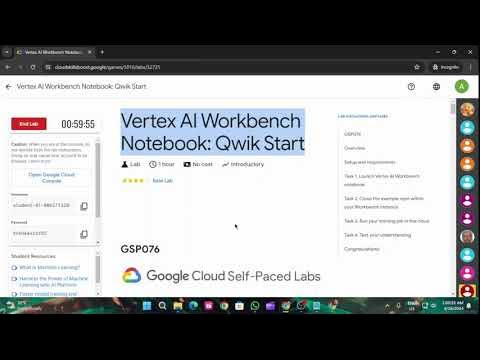 Vertex AI Workbench Notebook: Qwik Start | Arcade 2024 #GSP076#arcade#goolgecloud#solution#cloud ...