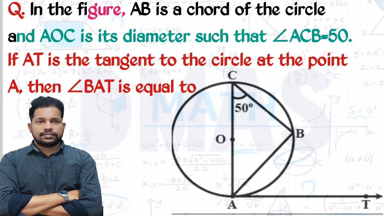 in the given figure ab is a chord of the circle and aoc is its diameter ...