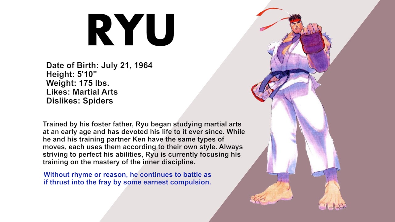 Super Street Fighter II Turbo - Ryu (Profile) - YouTube