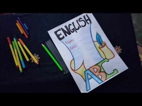 english front page decoration - english project border design - english ...