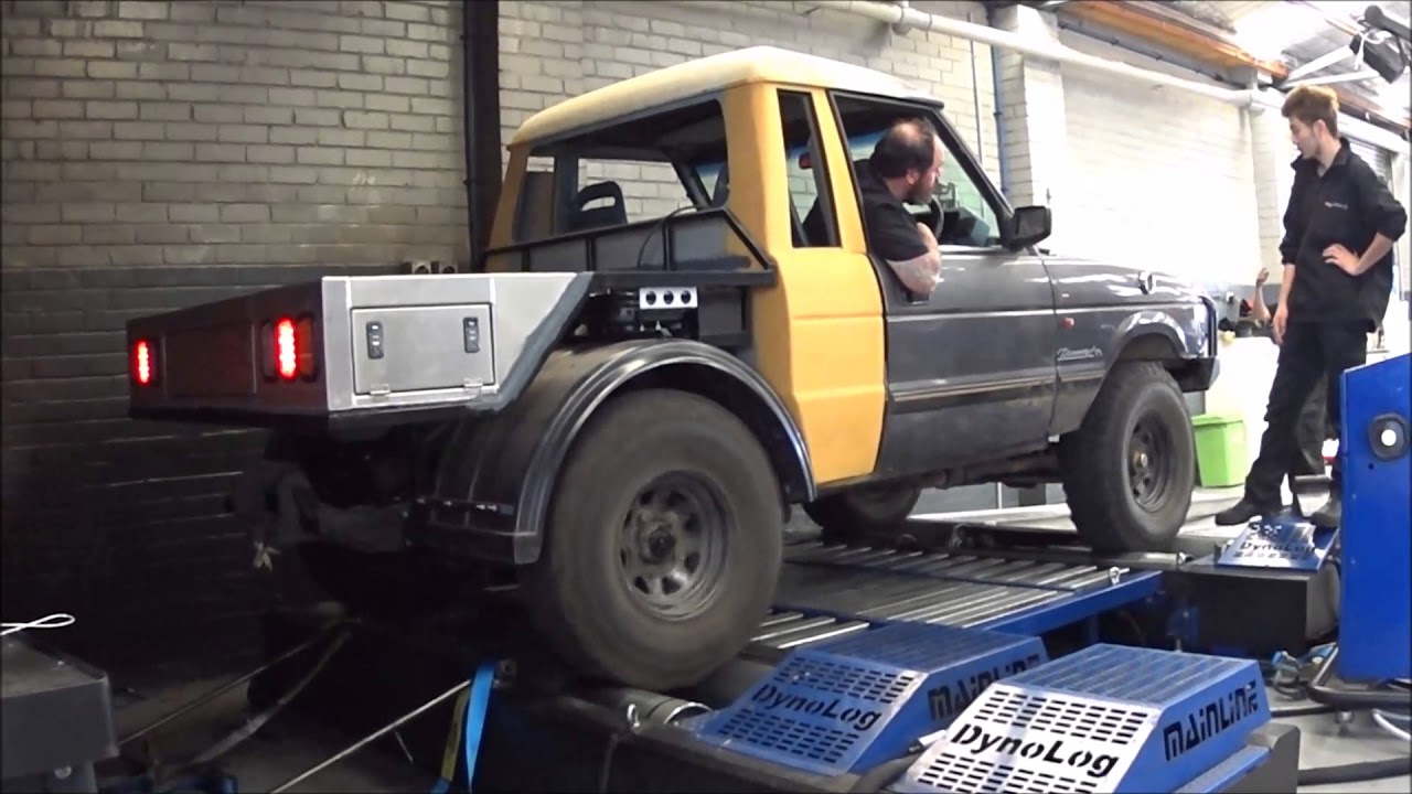 Land Rover Twin Turbo V8 Ute Project - First Dyno Tune - YouTube