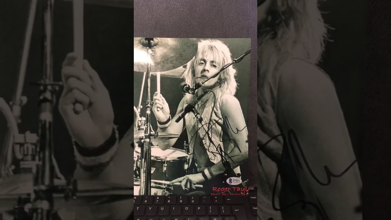 Roger Taylor Queen Autographed photo - Music Autographs for sale - YouTube