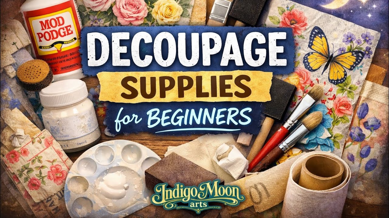 Basic Essential Decoupage Supplies for Beginners / Newbies - YouTube
