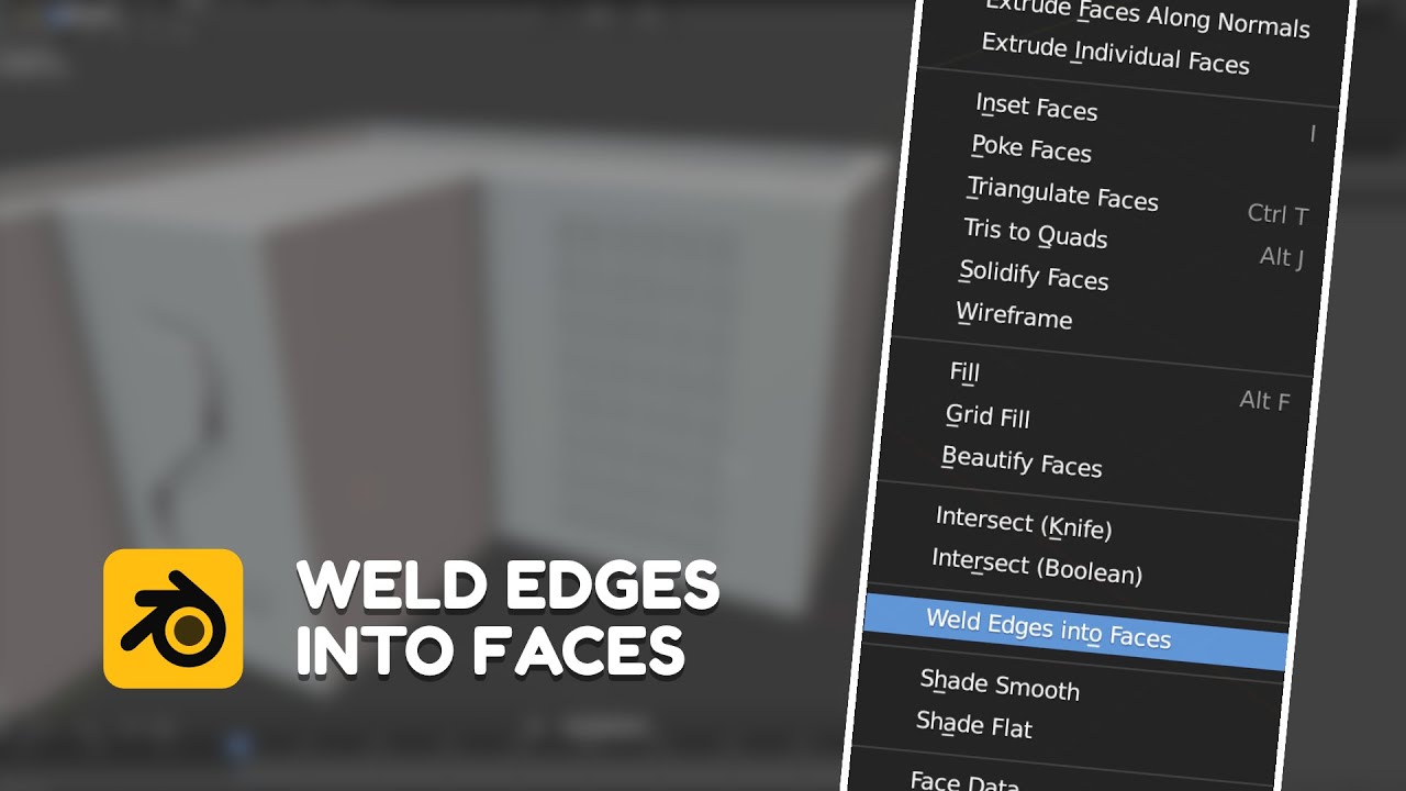 Weld Edges Into Faces Blender Quick Tip YouTube weld-edges-into-faces-blender-quick-tip-youtube