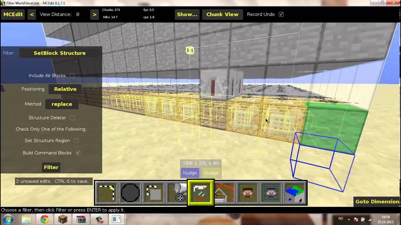 [minecraft] MCedit filter structure spawner - YouTube