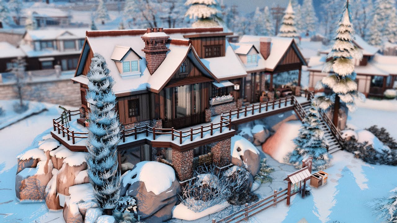 Ski Lodge - Rental Cabin | The Sims 4 - Stop Motion Speed Build (No CC ...